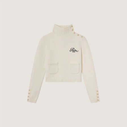 Women's button detail cashmere sweater - Ritz Paris x FRAME | Ritz Paris